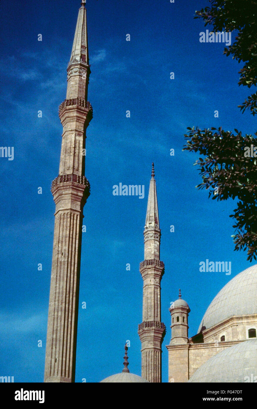 CAIRO: MOSQUE. /nMinarets of the Mosque of Mohammed Ali in Cairo, Egypt ...