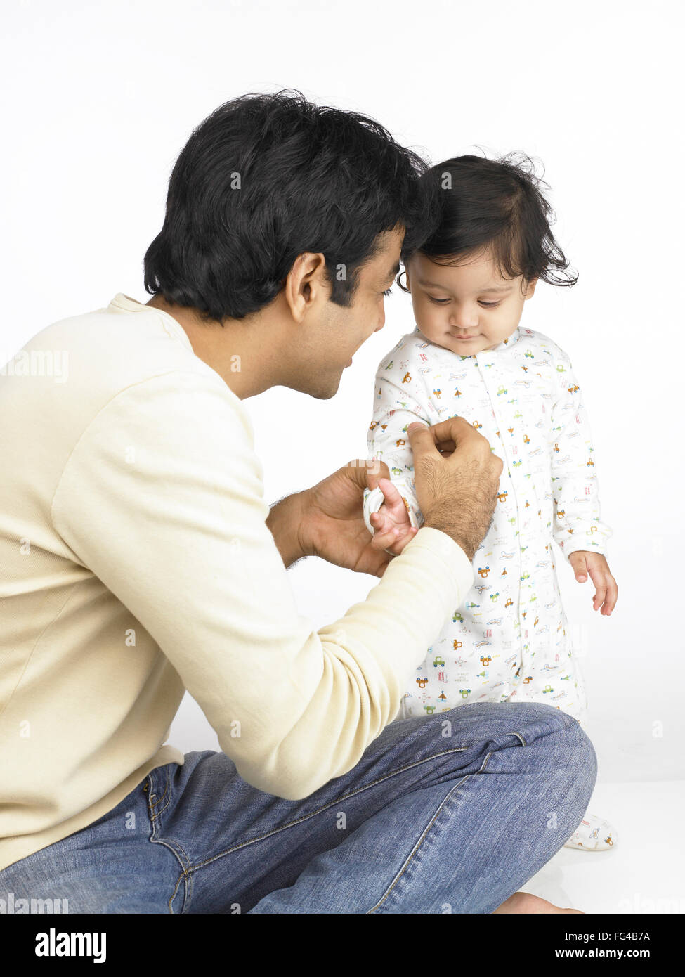 man baby, father daughter, Indian father child, MR#702O&702A Stock ...