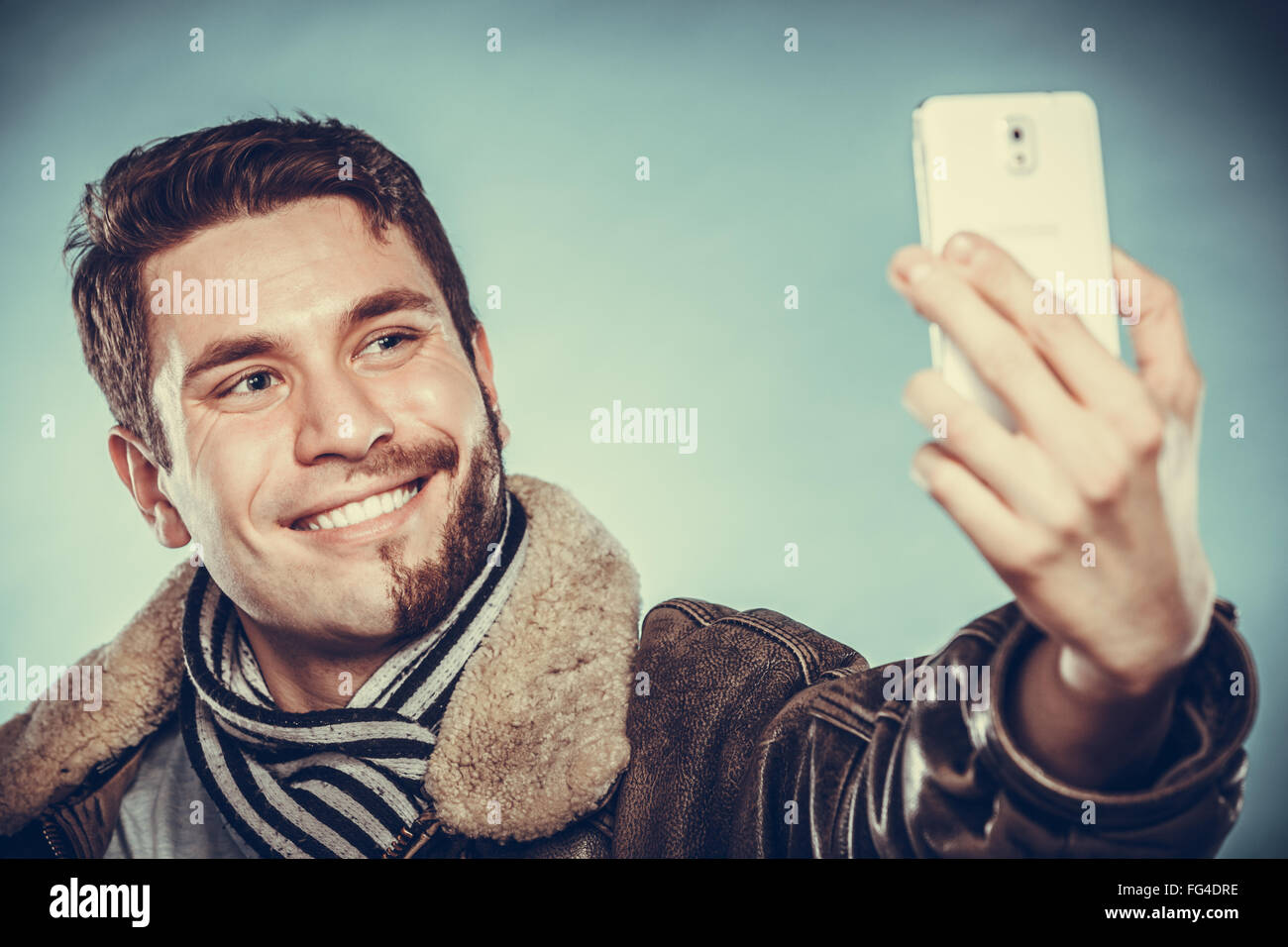 Half Face Selfie Male Beard