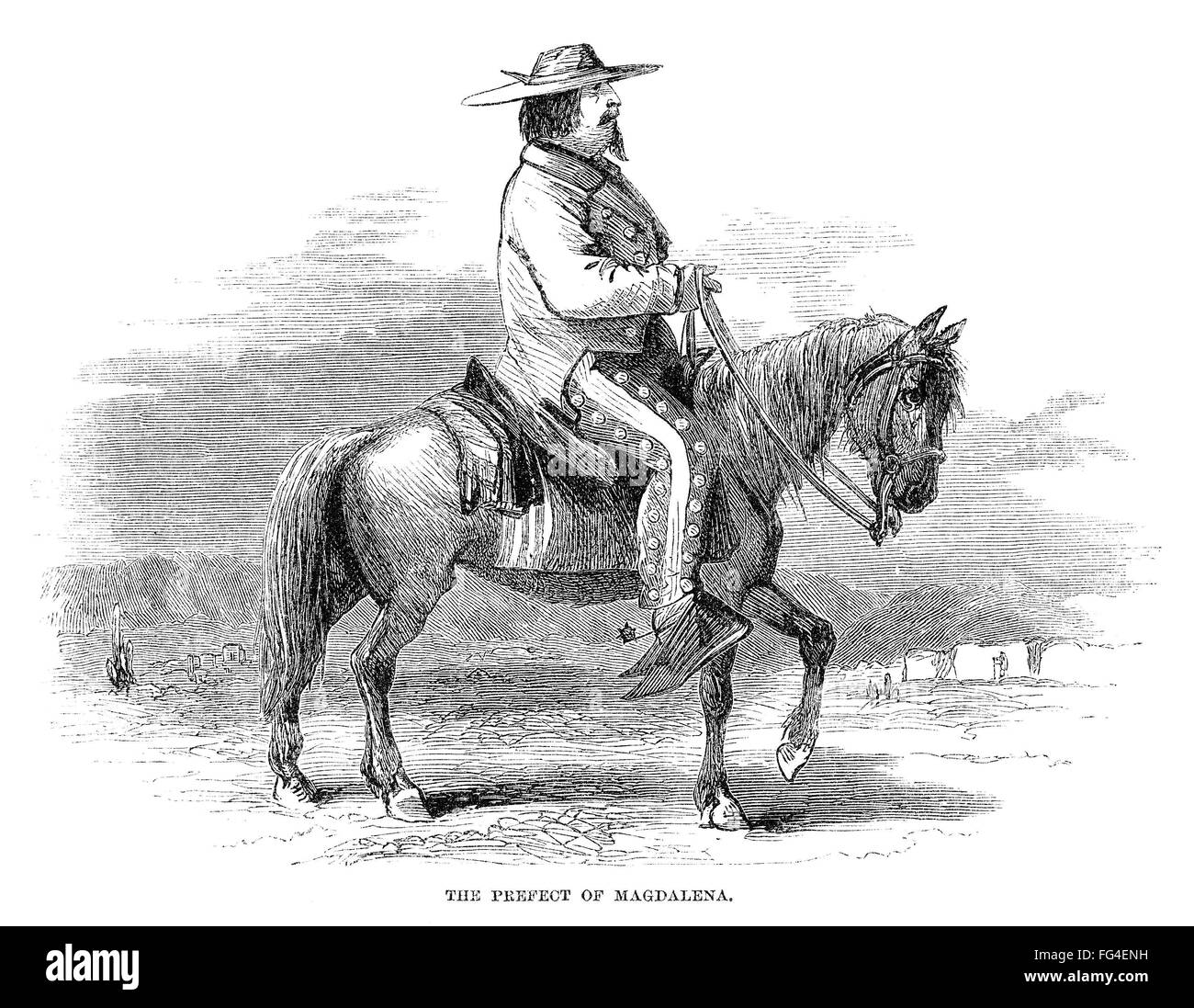 MEXICO: PREFECT, 1865. /n'The Prefect of Magdalena,' Mexico. Wood ...