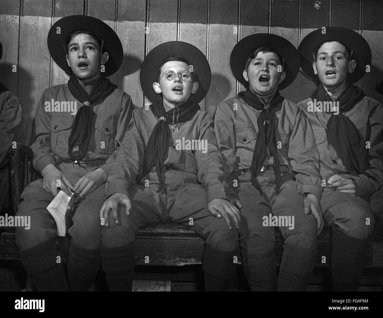 BOY SCOUTS, 1942. /nPortuguese Boy Scouts in New Bedford, Massachusetts ...