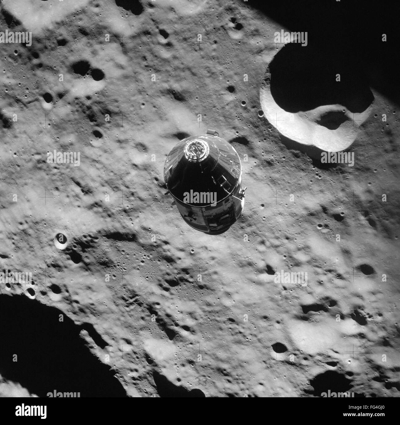 APOLLO 16: PLUM CRATER, 1972. /nThe Apollo 16 Command and Service ...
