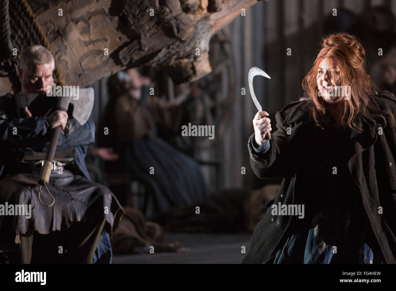 London, UK. 15 February 2016. Pictured: James Creswell and Marjorie ...