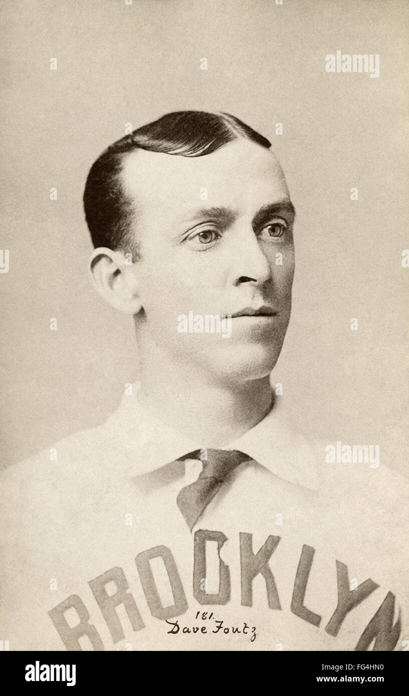 DAVE FOUTZ (1856-1897). /nAmerican baseball player. Photographed while ...