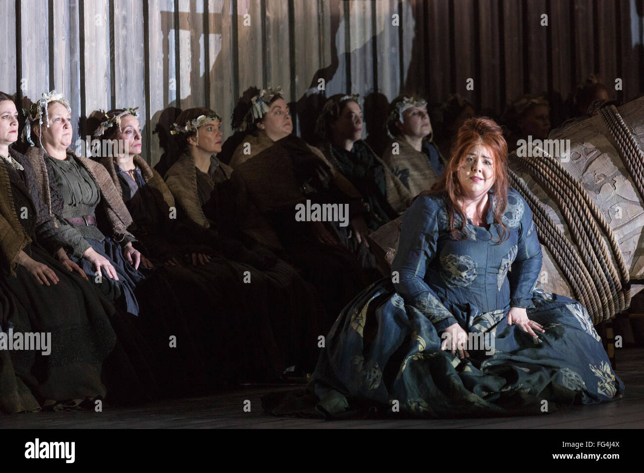 London, UK. 15 February 2016. Marjorie Owens as Norma. English National ...