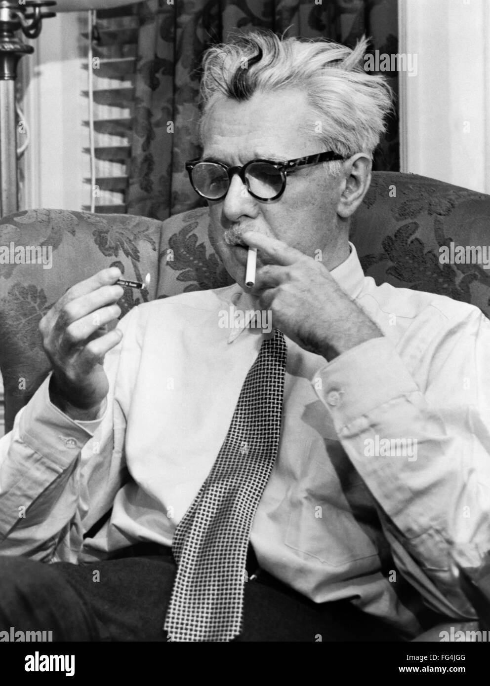 JAMES THURBER (1894-1961). /nAmerican artist and writer. Photograph by ...