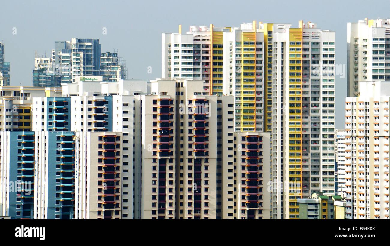 High Section Of Modern Apartment Buildings Stock Photo - Alamy