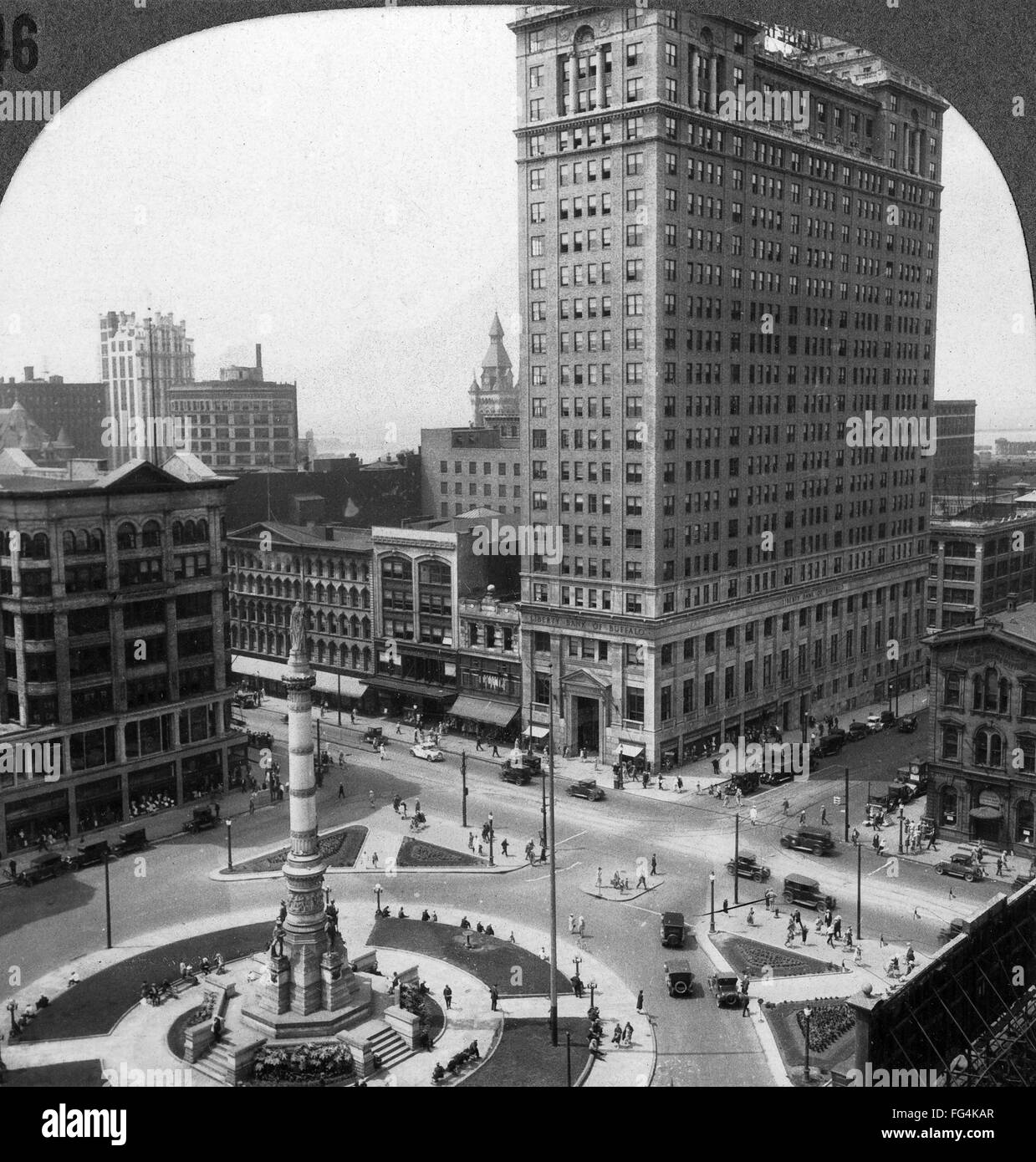 NEW YORK: BUFFALO, c1930. /nView of Lafayette Square and the Liberty ...