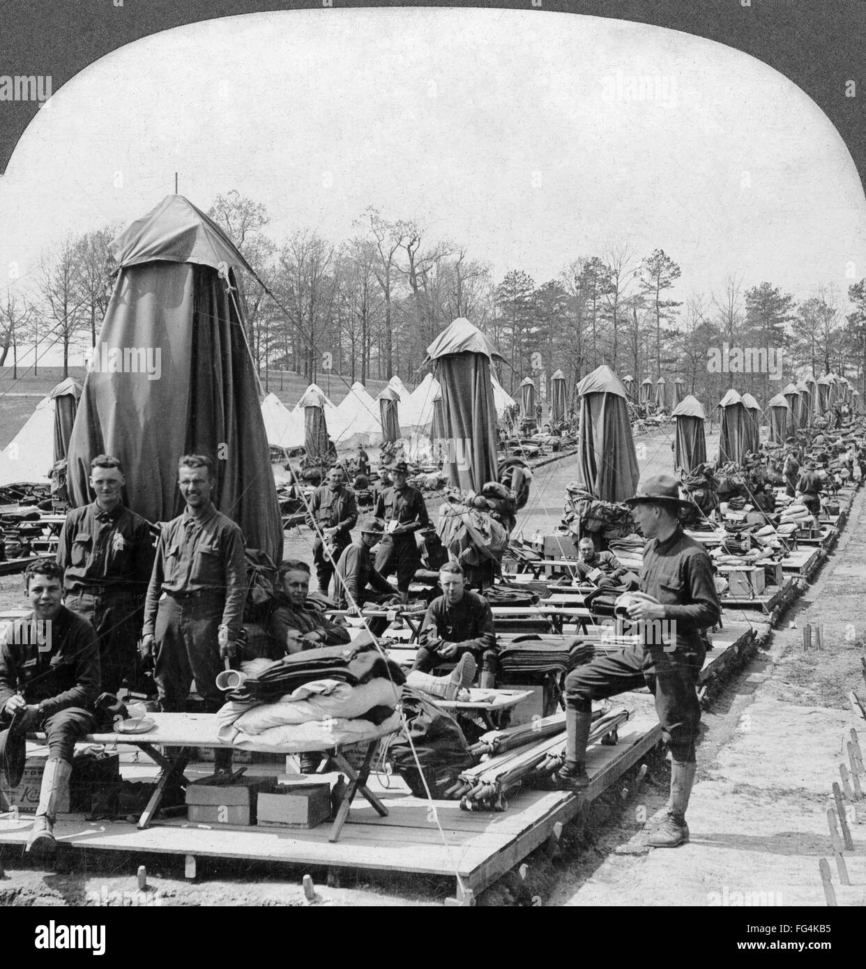 WORLD WAR I: NATIONAL GUARD. /nU.S. National Guard soldiers laying ...
