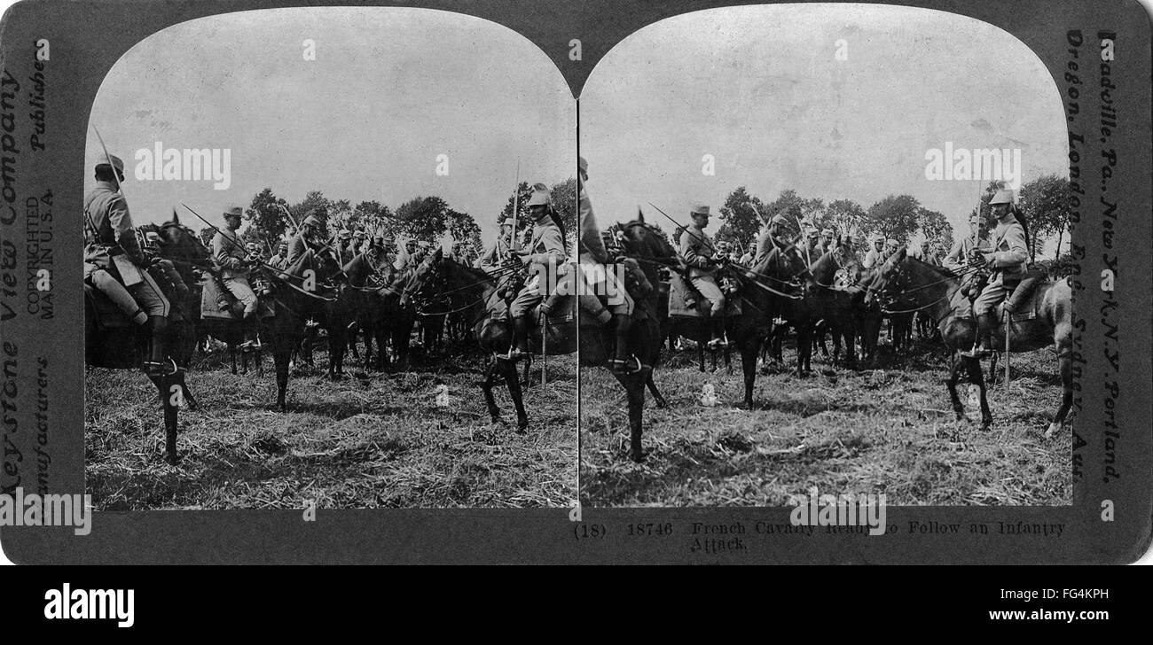WORLD WAR I: CAVALRY. /nFrench cavalry waiting behind the lines of ...