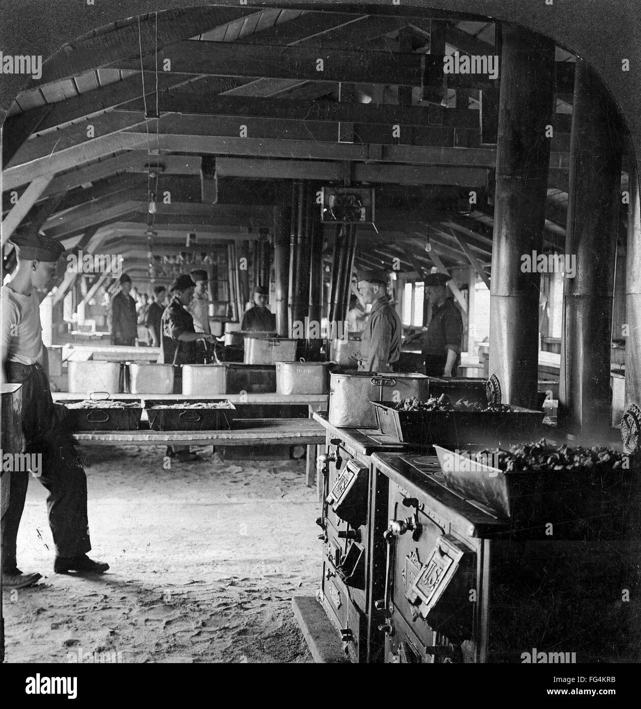 WORLD WAR I: KITCHEN. /nAmerican troop kitchen at Brest, France, during ...