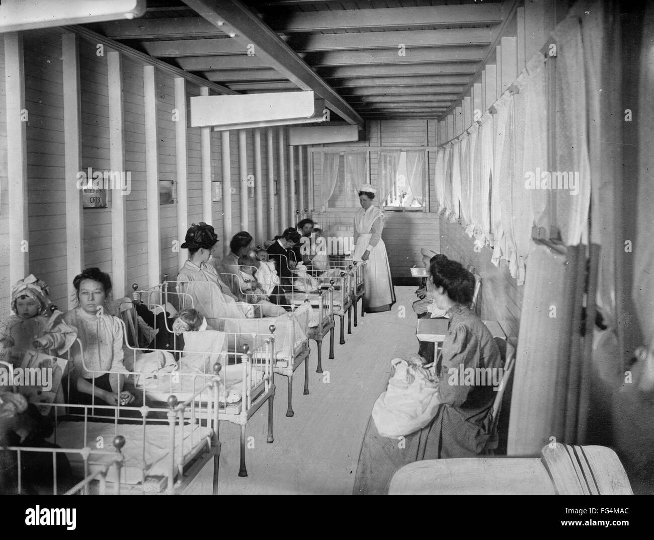 FLOATING HOSPITAL, c1910. /nWomen and children aboard the 'Helen C ...