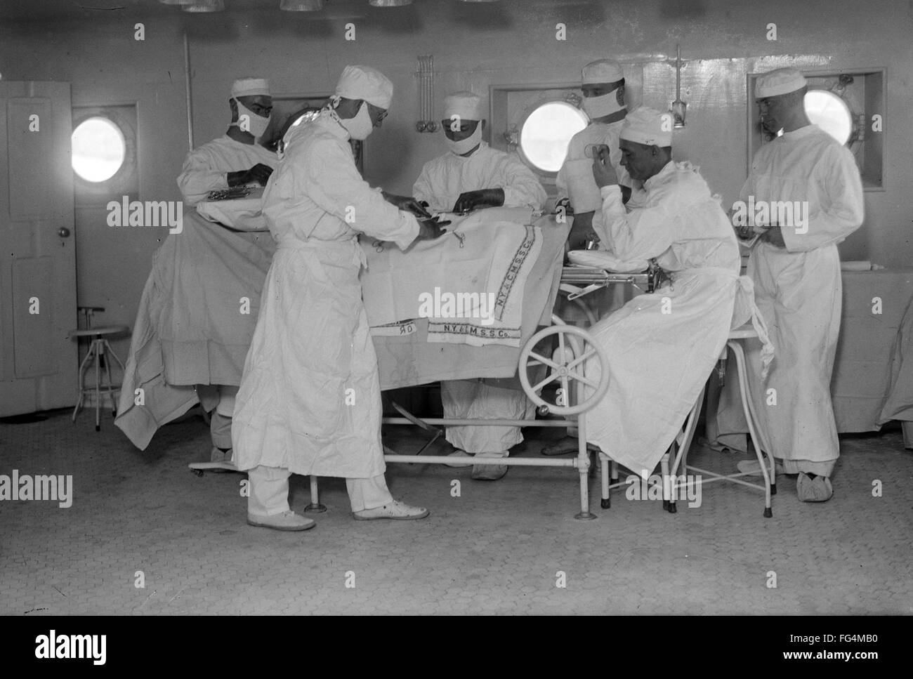 USS COMFORT, c1919. /nThe operating room aboard the hospital ship 'USS ...