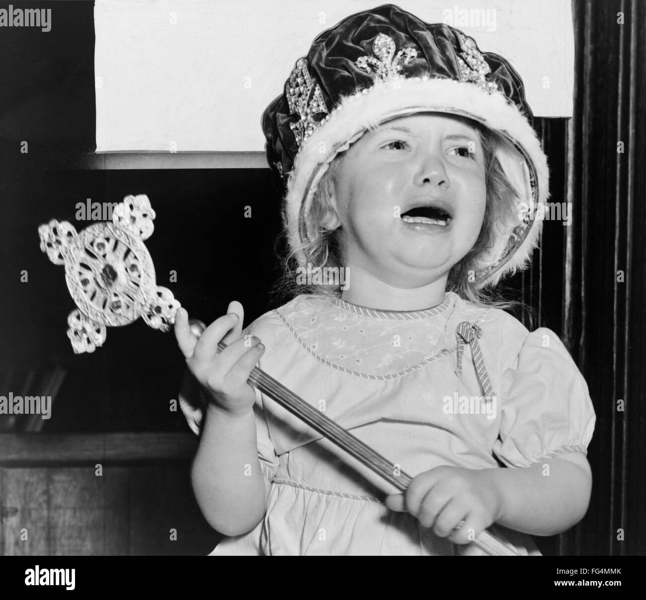 CRYING BABY, 1953. /nJean Hunter crying at a mock coronation at the ...