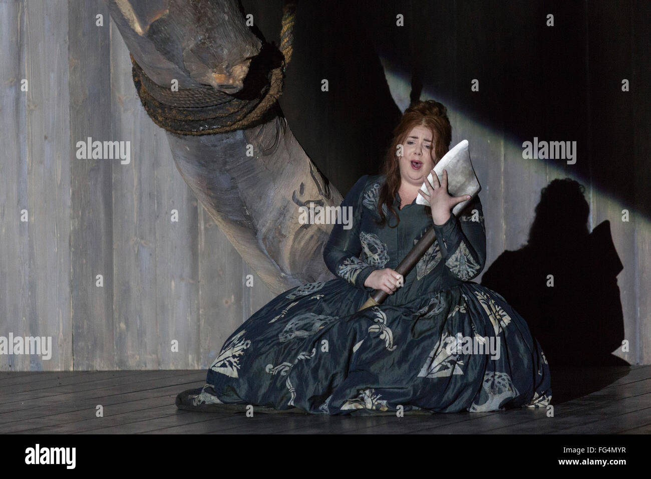London, UK. 15 February 2016. Marjorie Owens as Norma. English National ...