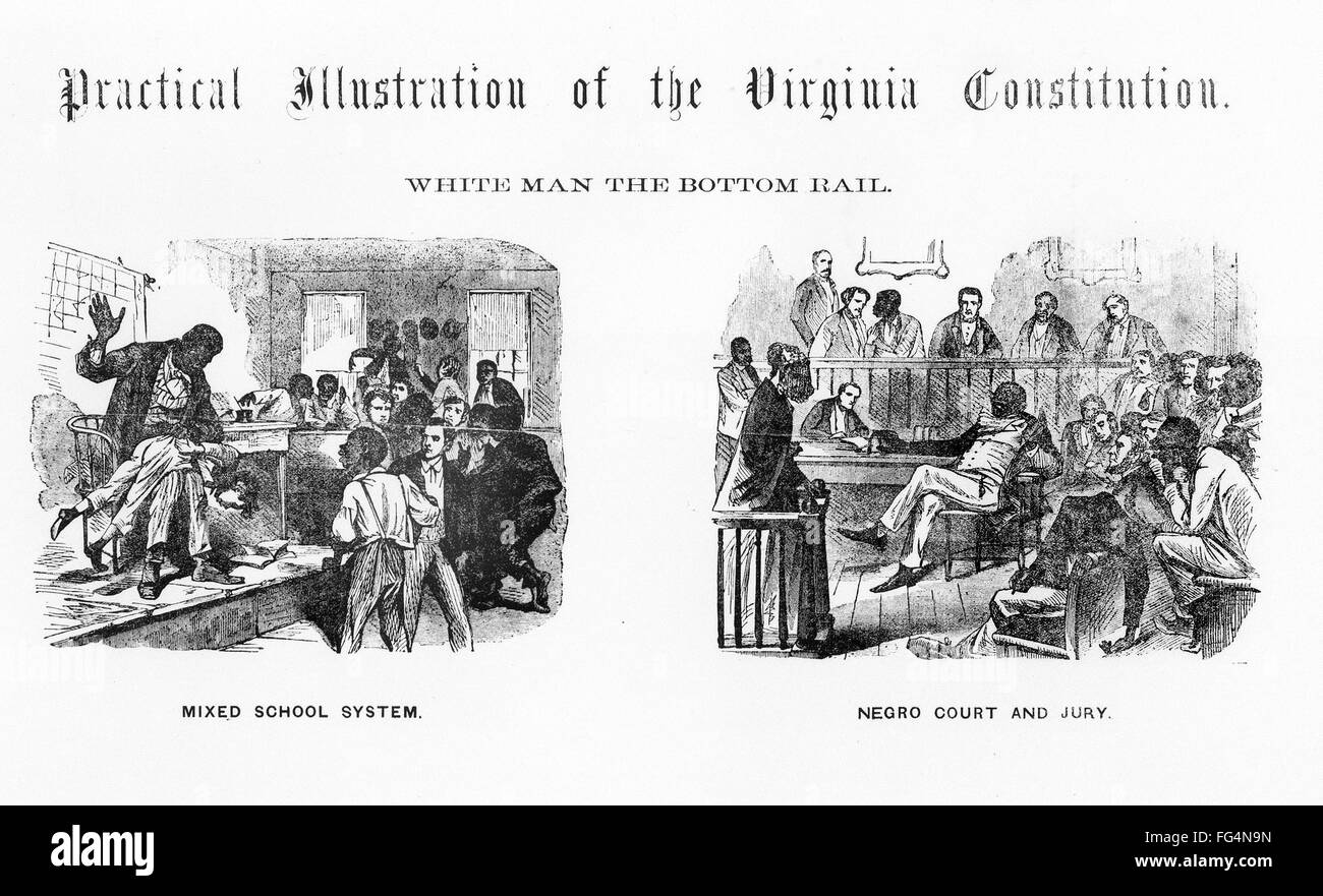 CARTOON: RECONSTRUCTION. 'Practical Illustration of the Virginia ...