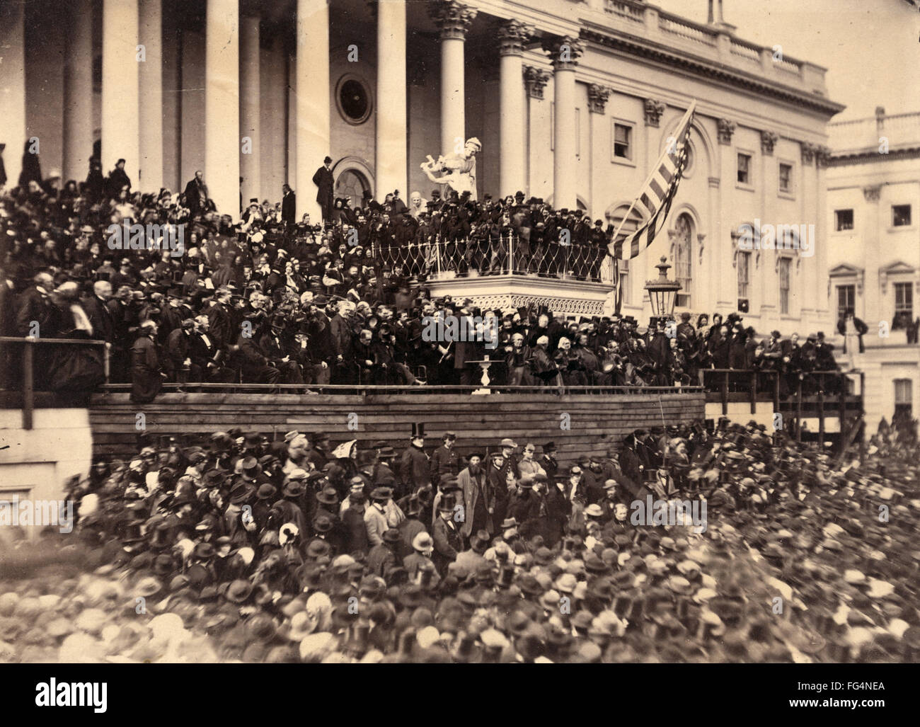 LINCOLN'S INAUGURATION, 1865. /nThe Second Inauguration of Abraham ...