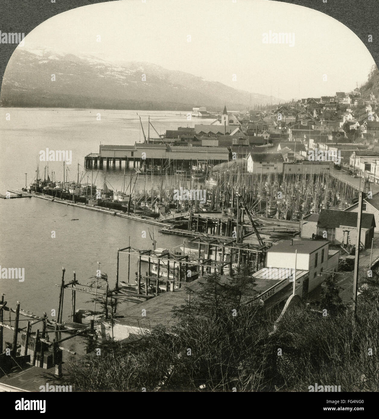 ALASKA: KETCHIKAN, c1900. /nCannery tenders in the winter quarters at ...