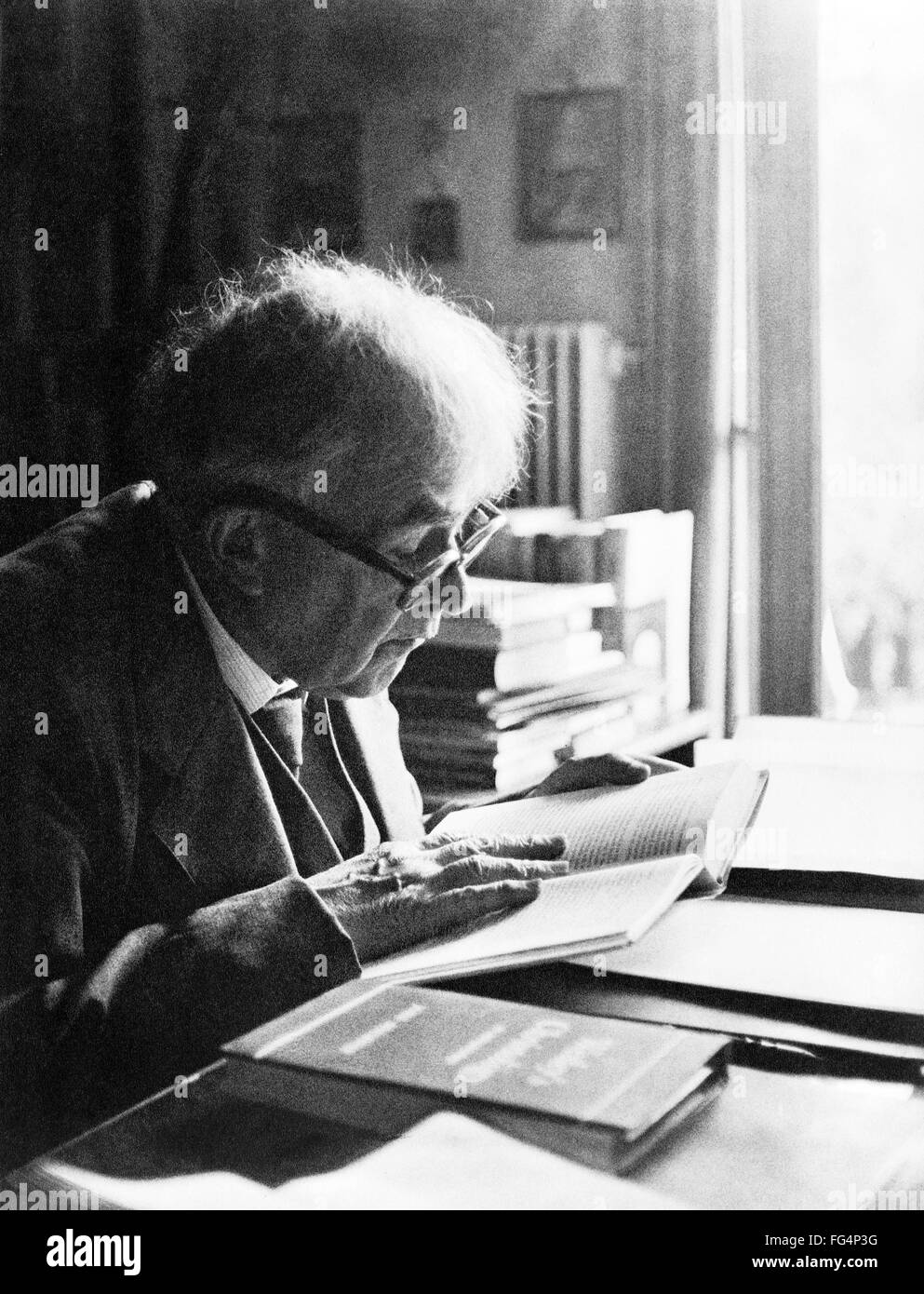 KARL BARTH (1886-1968). /nSwiss Reformed theologian. Photographed in ...