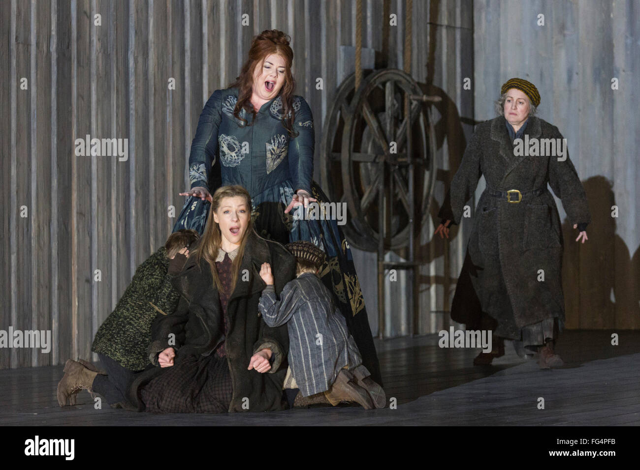 London, UK. 15 February 2016. L.R: Jennifer Holloway, Marjorie Owens ...