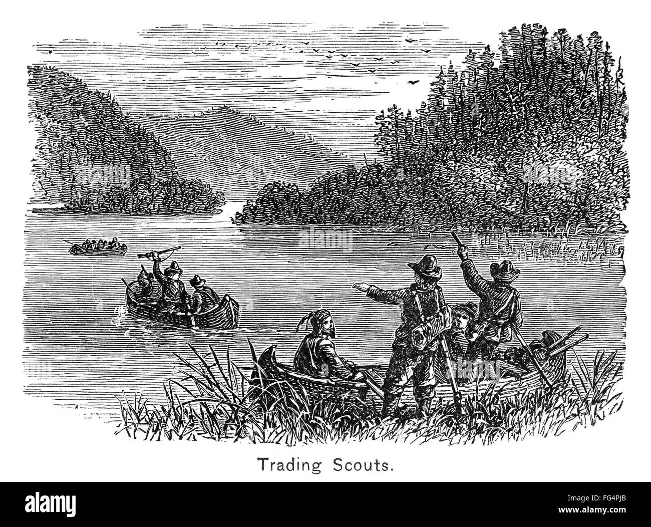 NEW YORK: DUTCH SCOUTS. /nDutch trading scouts in New Netherland, early ...