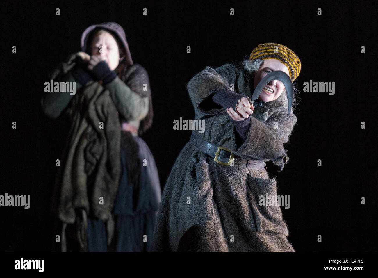 London, UK. 15 February 2016. Valerie Reid as Clotilde. English ...