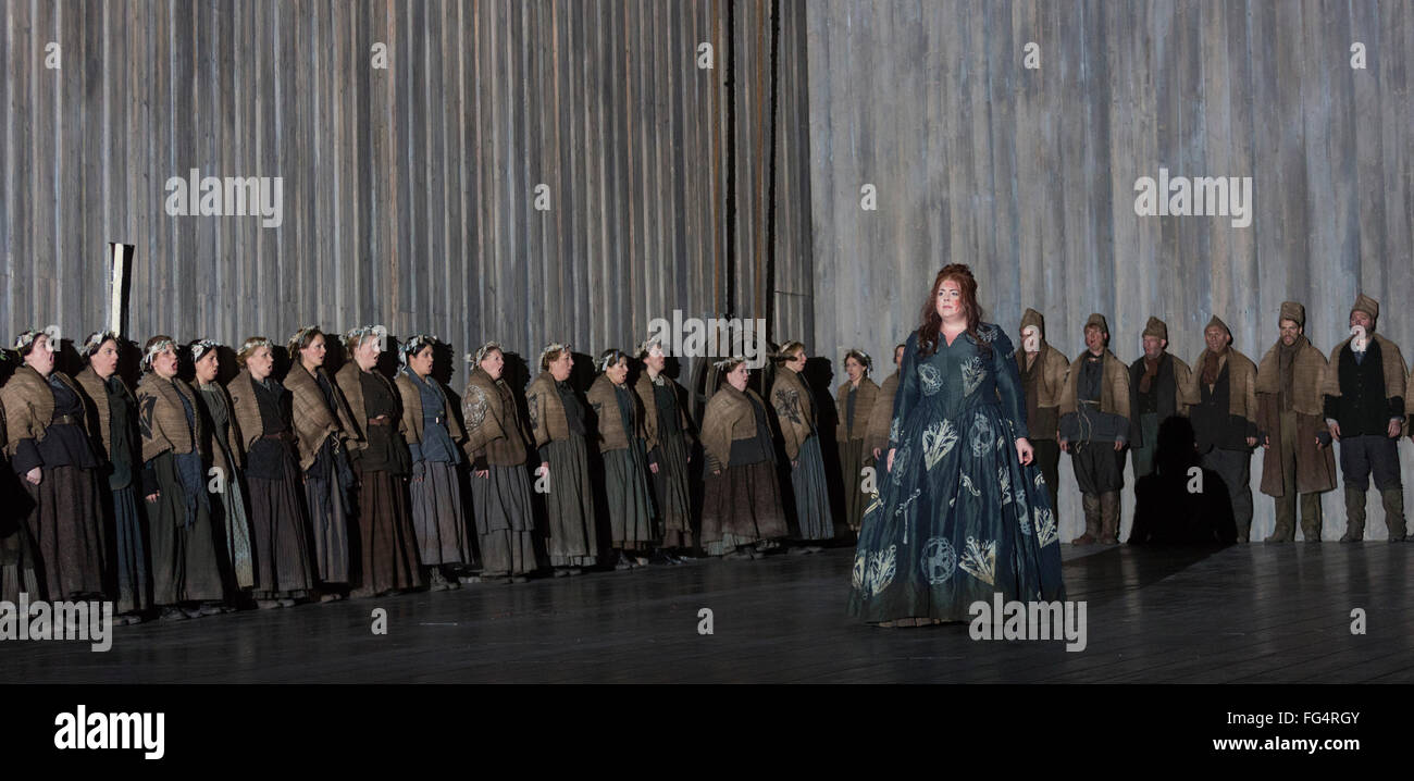 London, UK. 15 February 2016. Marjorie Owens as Norma. English National ...