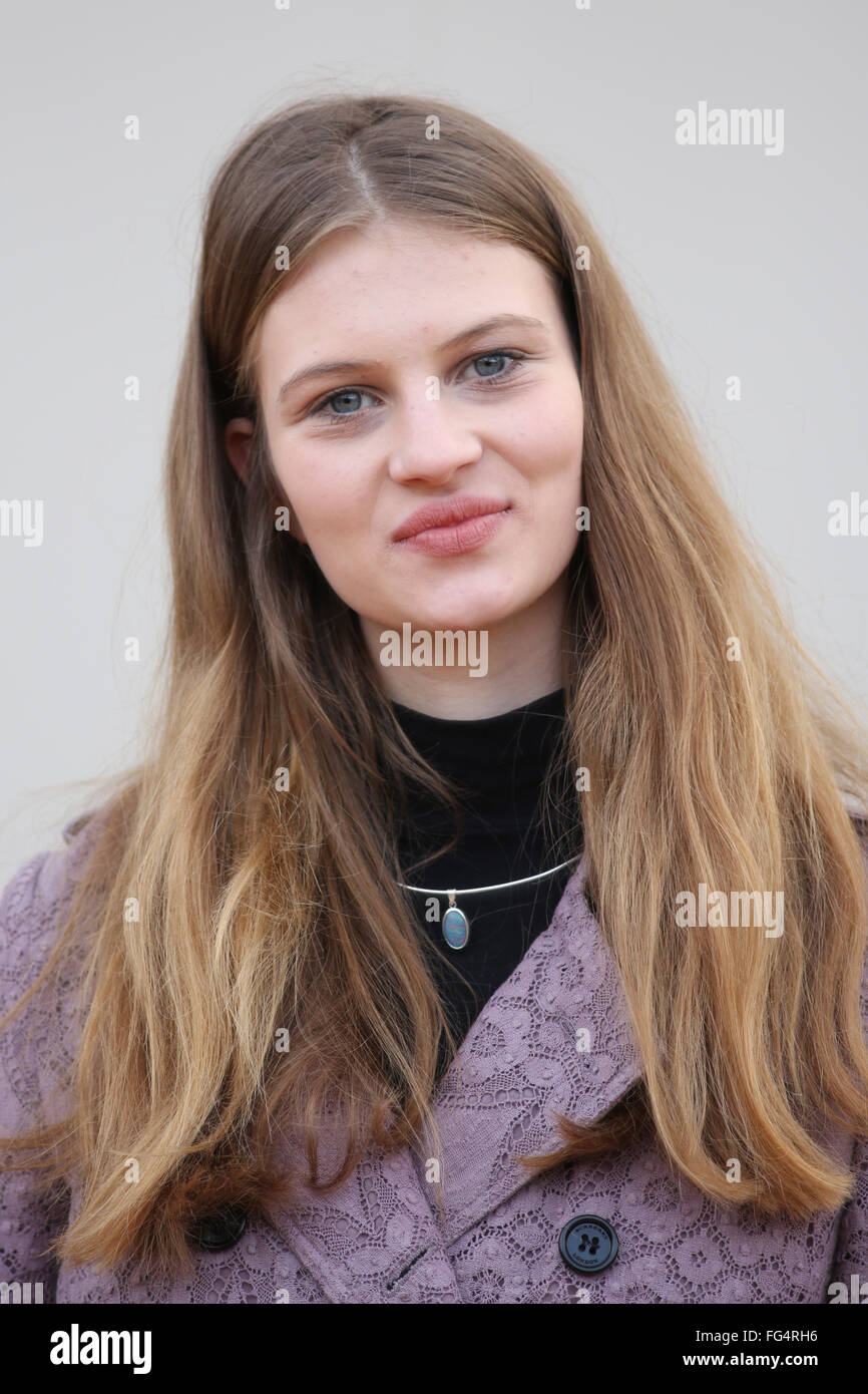 Burberry Prorsum Menswear A/W 16 - Arrivals Featuring: Florence Kosky ...