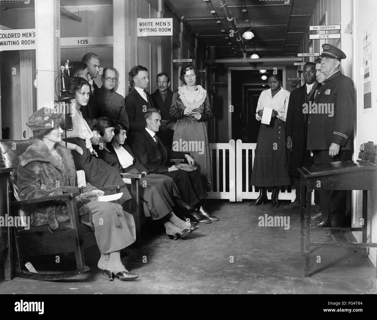 PUBLIC HEALTH DISPENSARY. /nPatients waiting in the segregated waiting ...