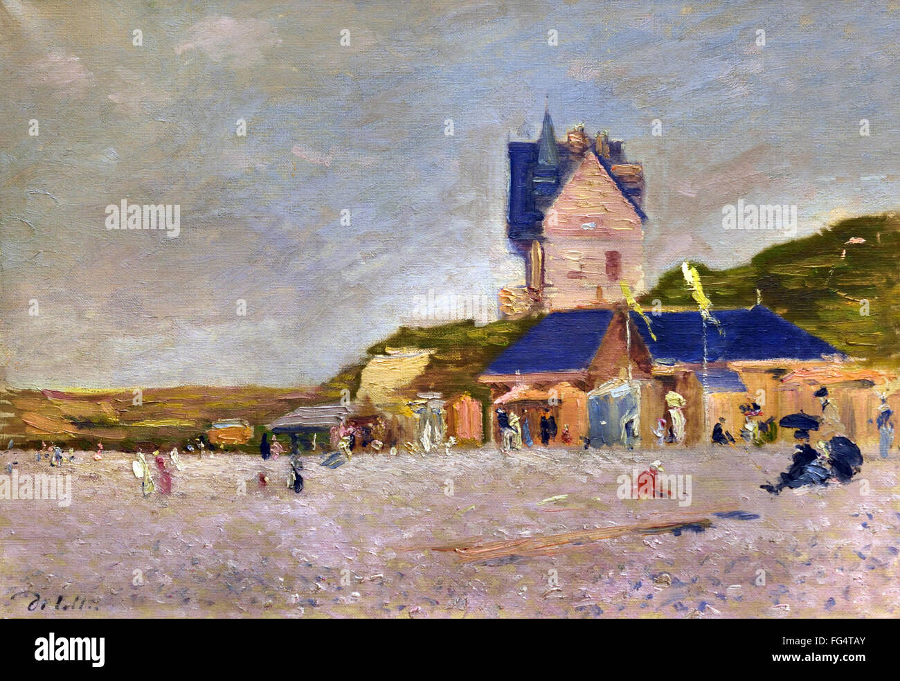 Joseph Delattre. 1858-1912. School of Rouen. A beach. France French ...