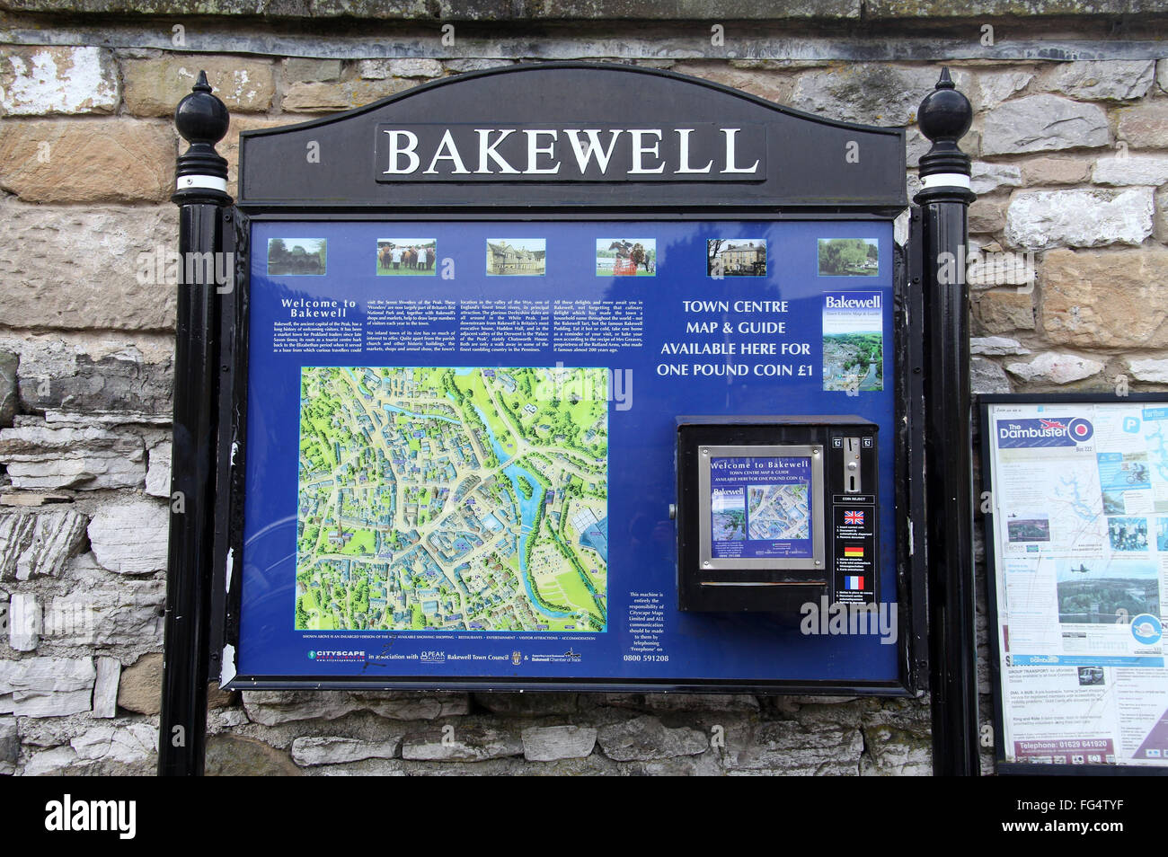 Bakewell tourist sign hi-res stock photography and images - Alamy