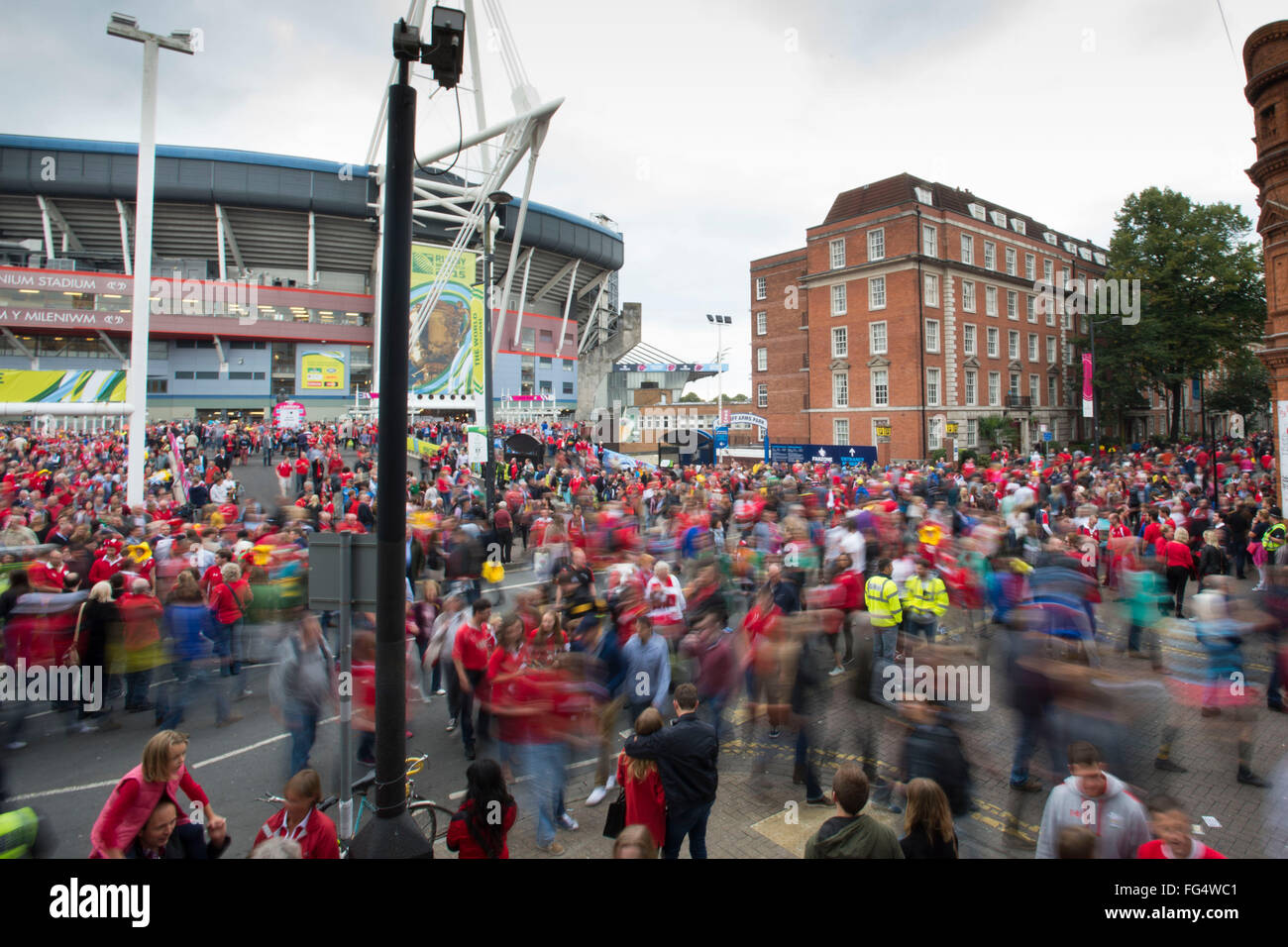 Wales rugby fans at the Principality Stadium, formerly the Wales ...