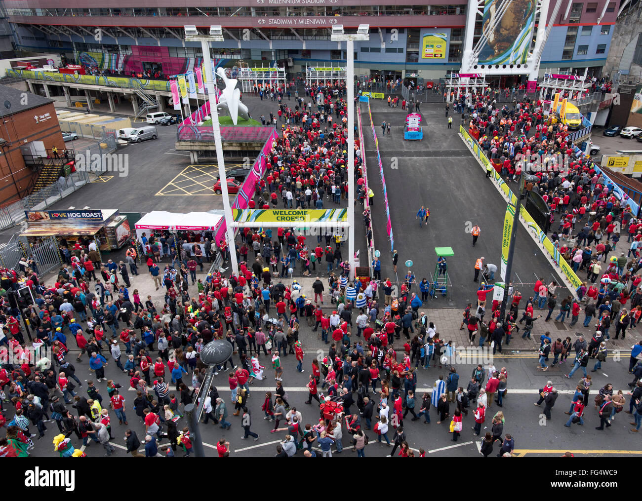 Wales rugby fans at the Principality Stadium, formerly the Wales ...