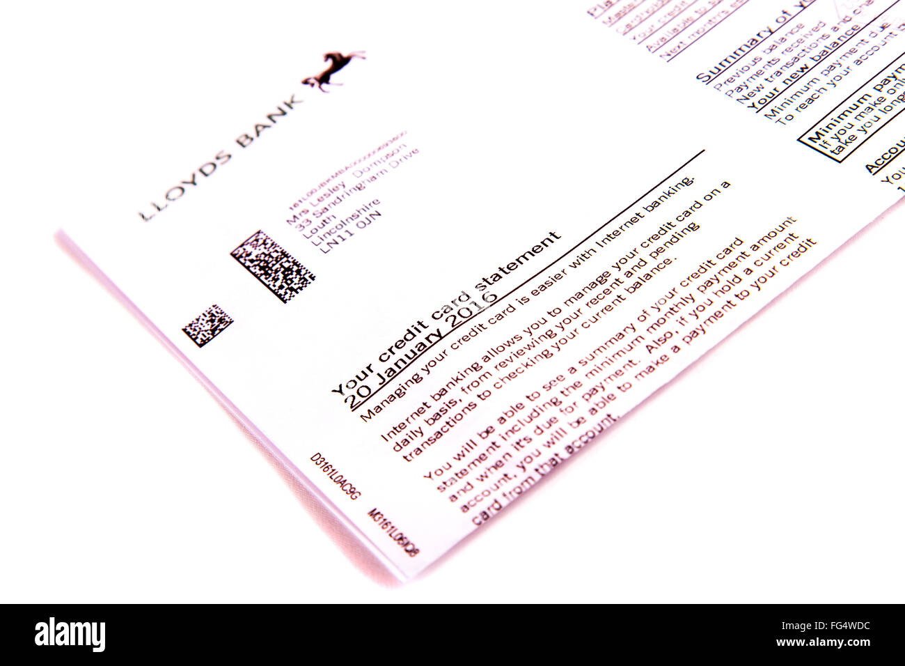 Credit card statement payment due money owed pay debt worry debts owing ...