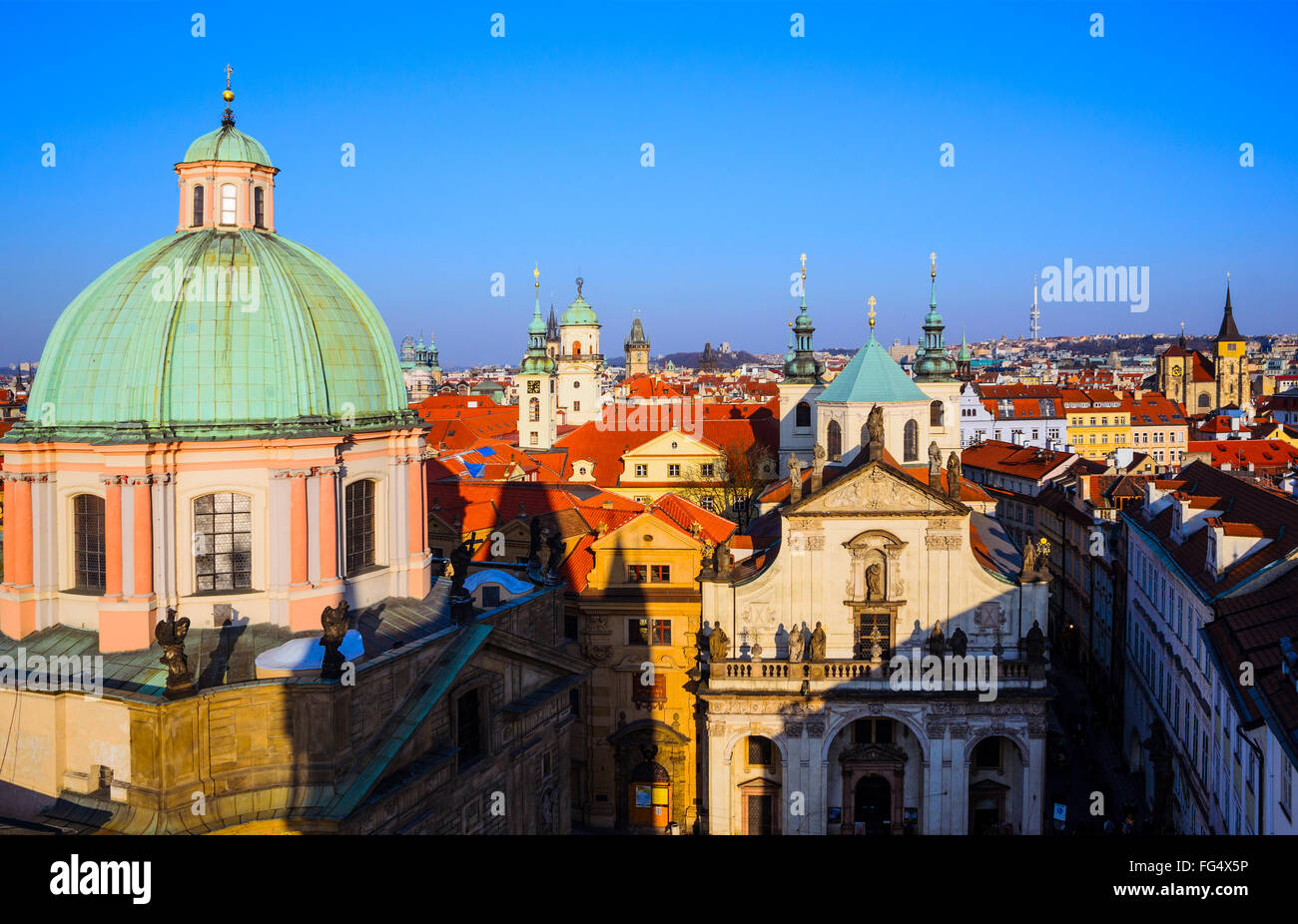 Prague scenic spring aerial view hi-res stock photography and images ...
