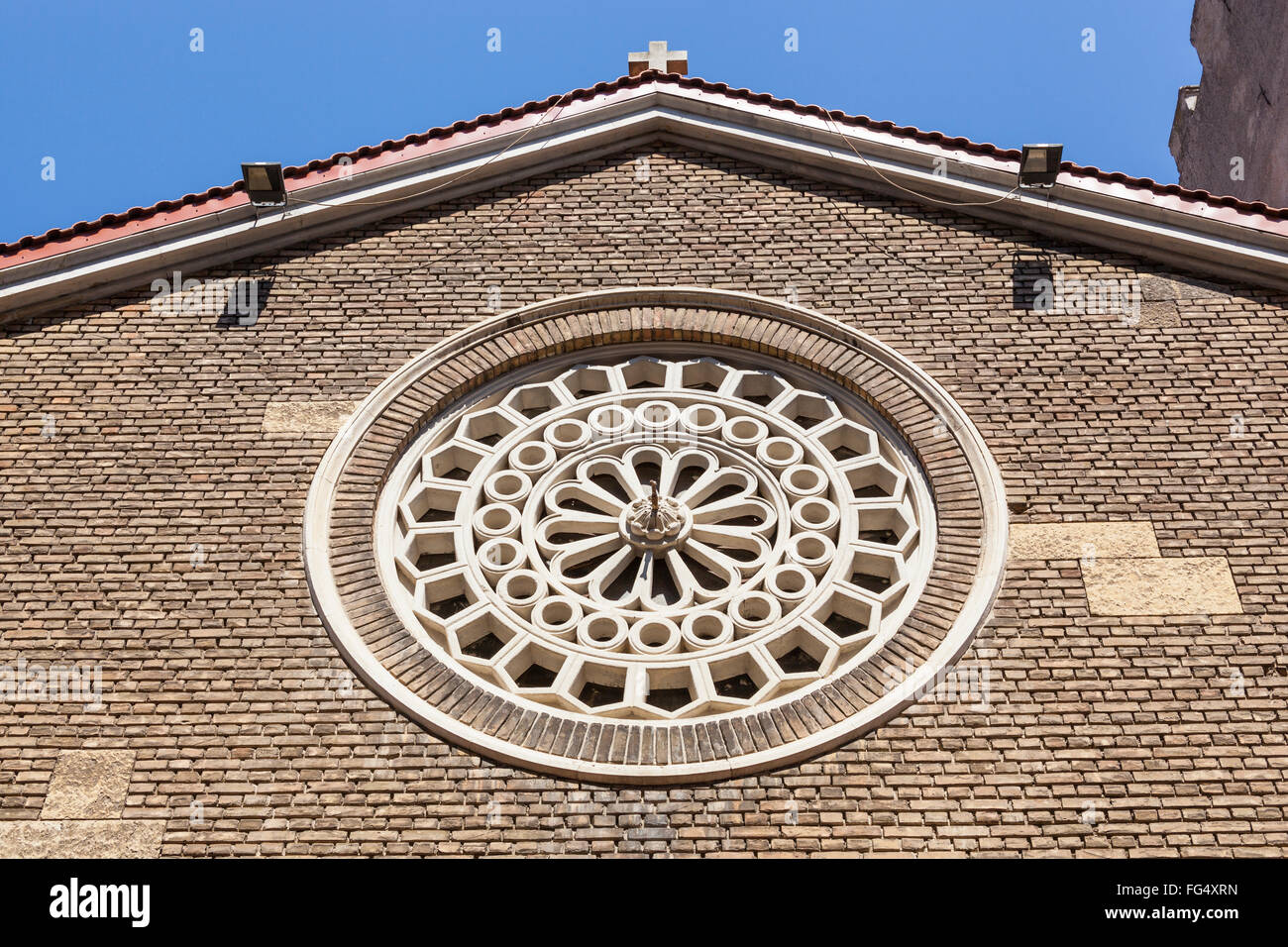Round window on front of Roman Catholic Church of Saint Anthony of ...