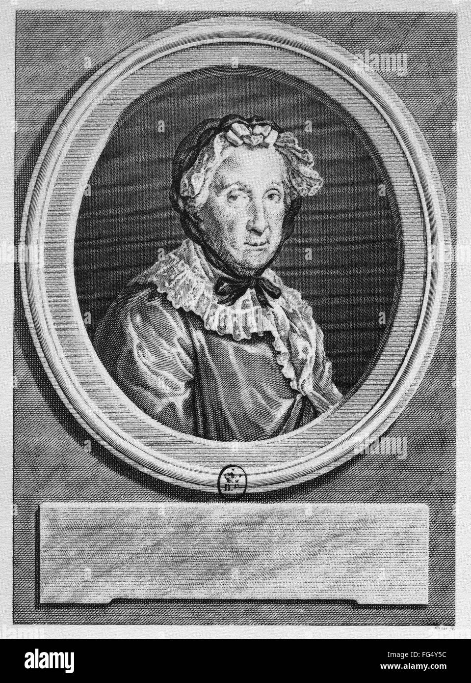 MADAME GEOFFRIN. /nMarie Therese Rodet Geoffrin (1699-1777). French ...