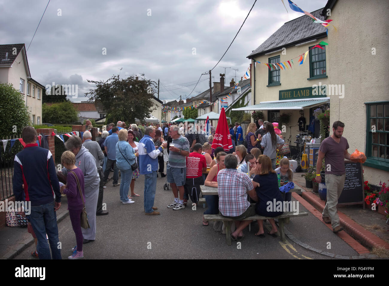 Street Fair in Silverton, Devon Stock Photo - Alamy
