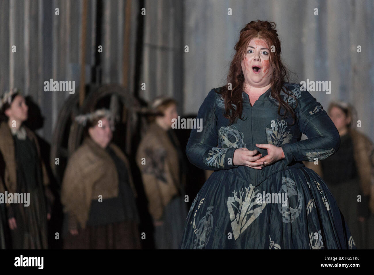London, UK. 15 February 2016. Marjorie Owens as Norma. English National ...