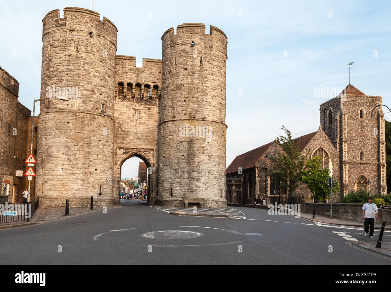 The city gates, Canterbury, Kent, England Stock Photo - Alamy
