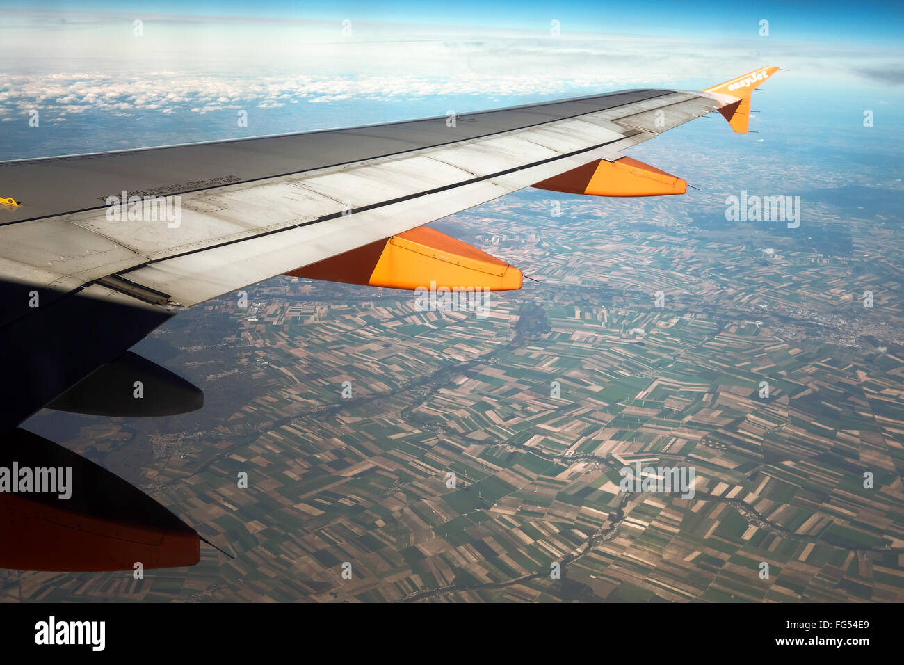 Aerial view of the French countryside from a jet liner Stock Photo - Alamy
