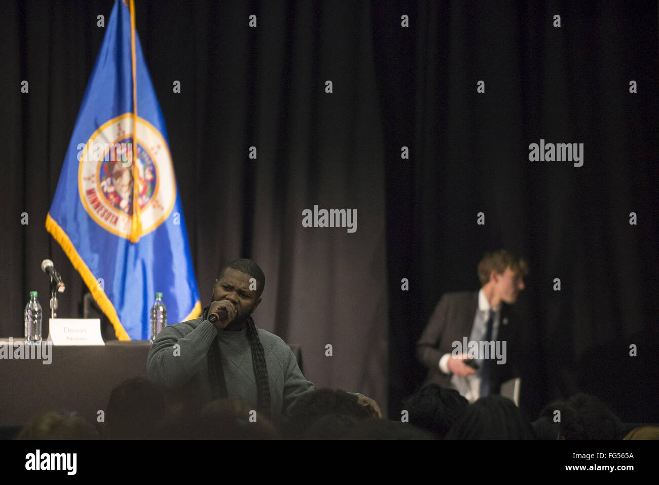 Minneapolis, Minnesota, USA. 13th Feb, 2016. An African-American ...
