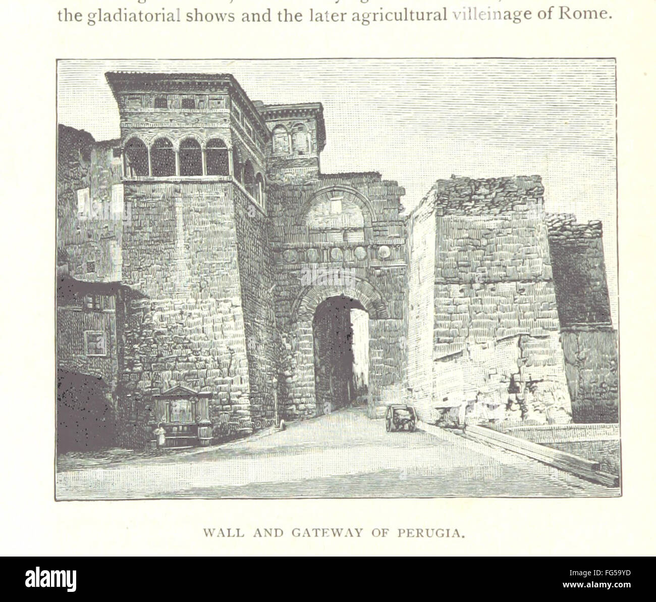 A vintage historical book detailing the rise and fall of Rome, with a ...