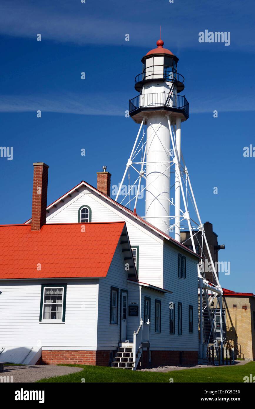 Whitefish Point Lighthouse, on Lake Superior, Upper Peninsula, Michigan ...