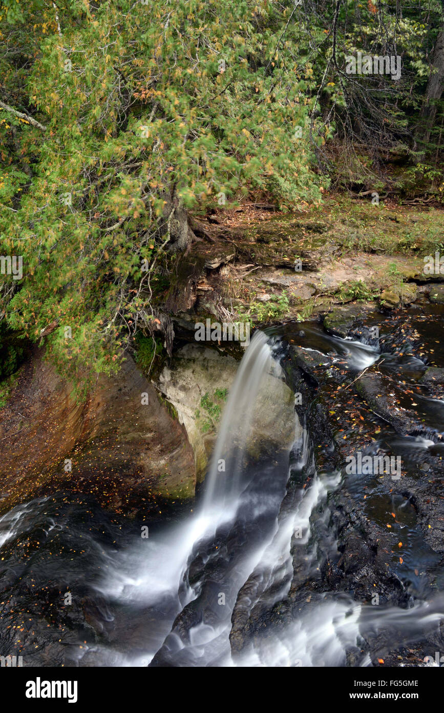 Au Train Falls, Hiawatha National Forest, Upper Peninsula, Michigan ...