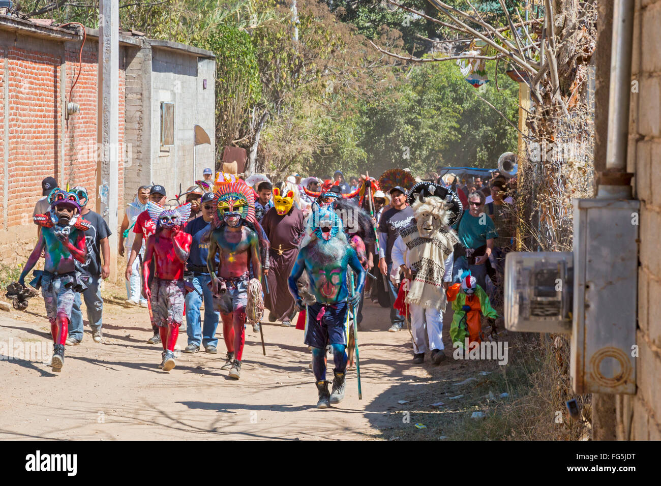 San Martín Tilcajete, Oaxaca, Mexico - Residents celebrate carnival on ...