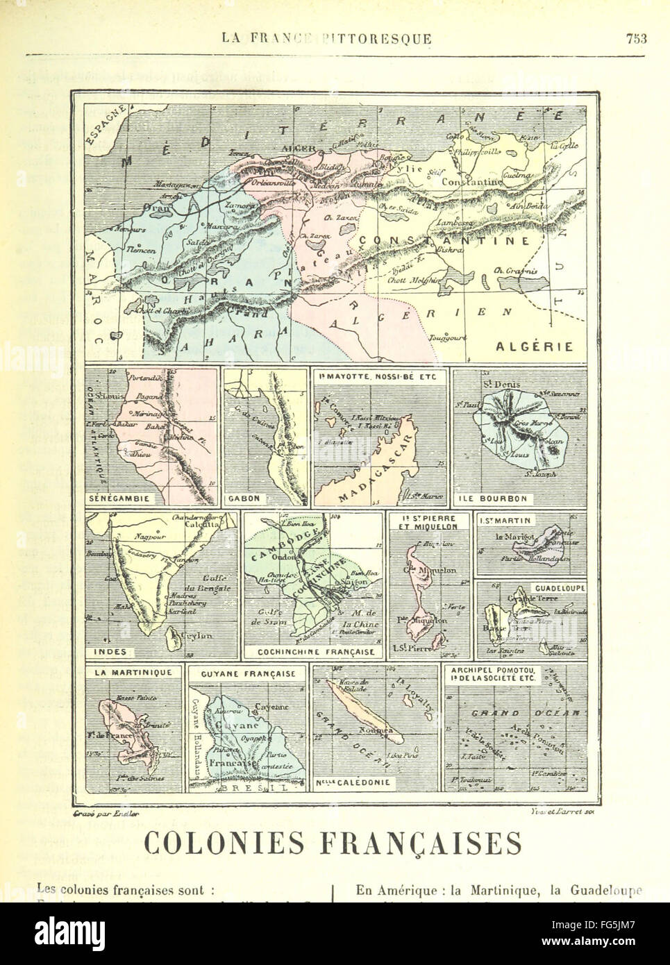 This book provides a picturesque description of France and its colonies ...