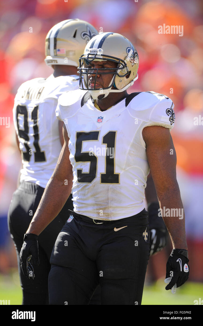 Tampa, FL, USA. 21st Oct, 2012. New Orleans Saints linebacker Jonathan ...