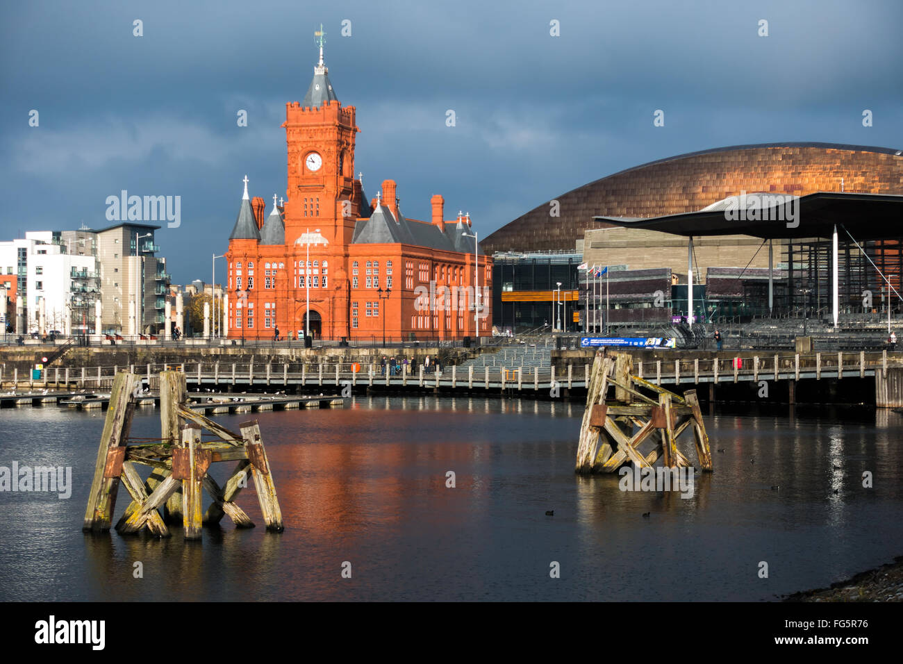 Pierhead and Millenium Centre buildings Cardiff Bay Stock Photo - Alamy