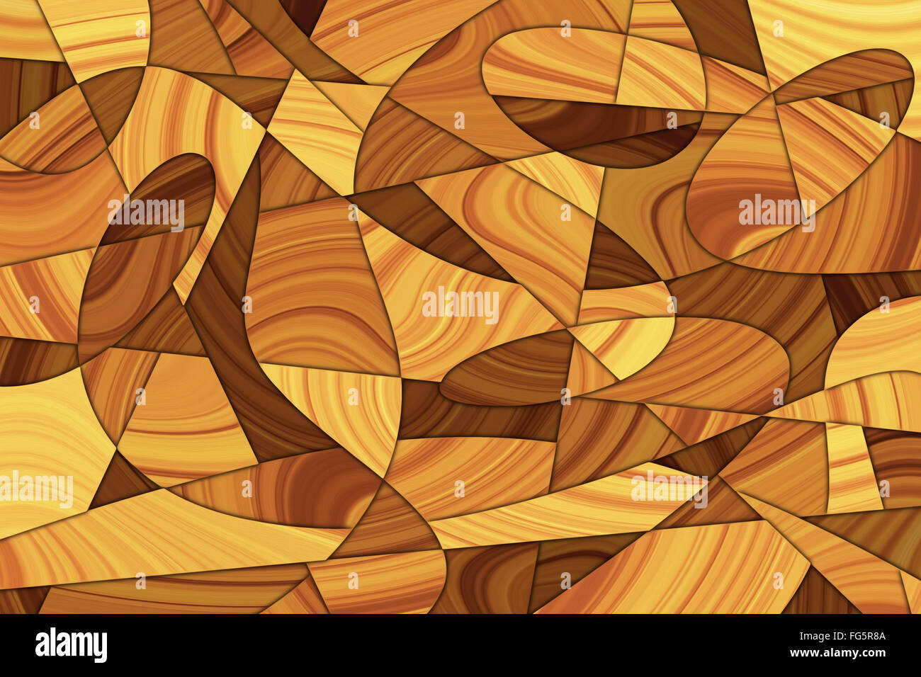A Cubist Abstract Background with Wood Grain and Swirling Lines Stock ...